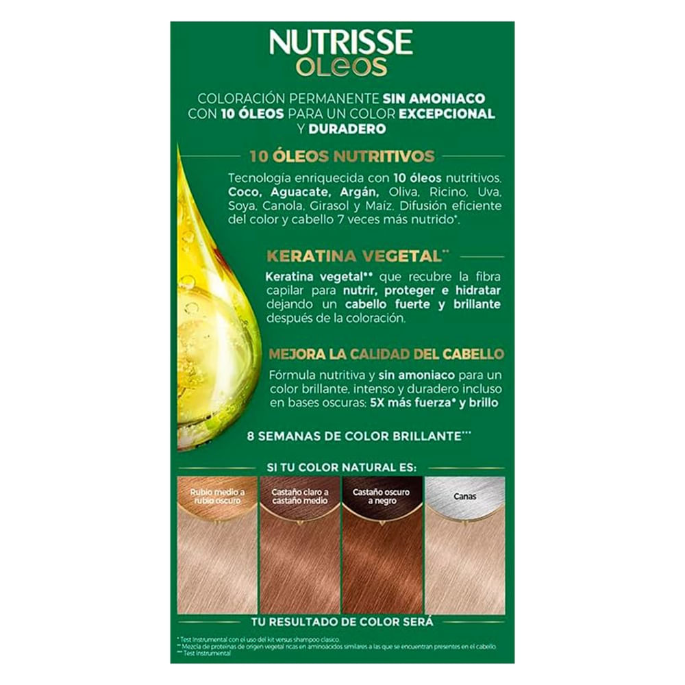 Comprar Tinte Nutrisse Oleos Rubio Dora 7 35 1 Unidad | Walmart ...